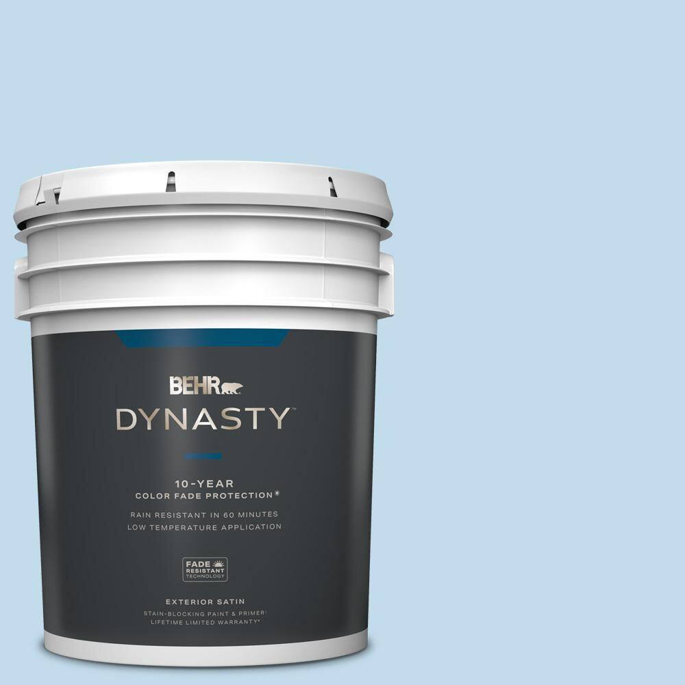 BEHR DYNASTY 5 gal. #560A-2 Morning Breeze Satin Enamel Exterior Stain ...