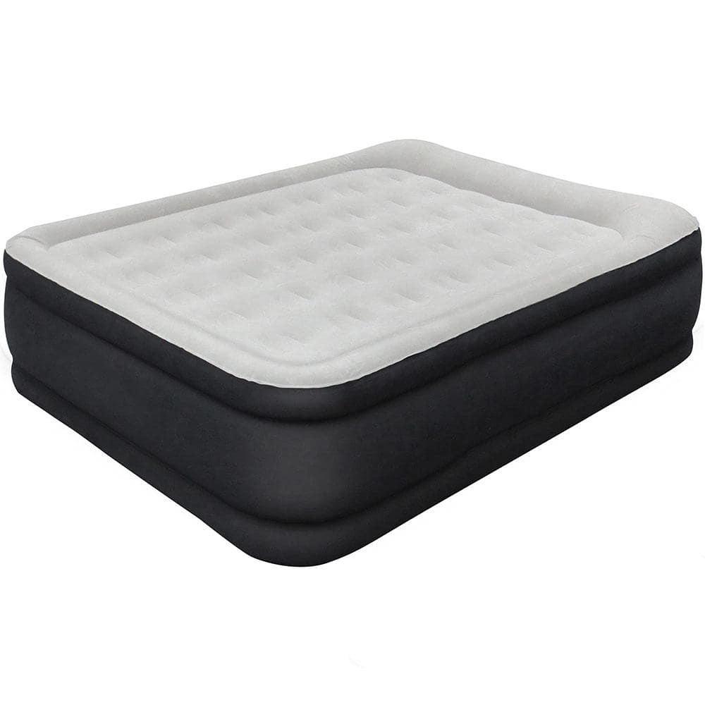 Angel Sar 20 in. Queen Air Mattress, Luxury Airbed Inflatable Mattress ...