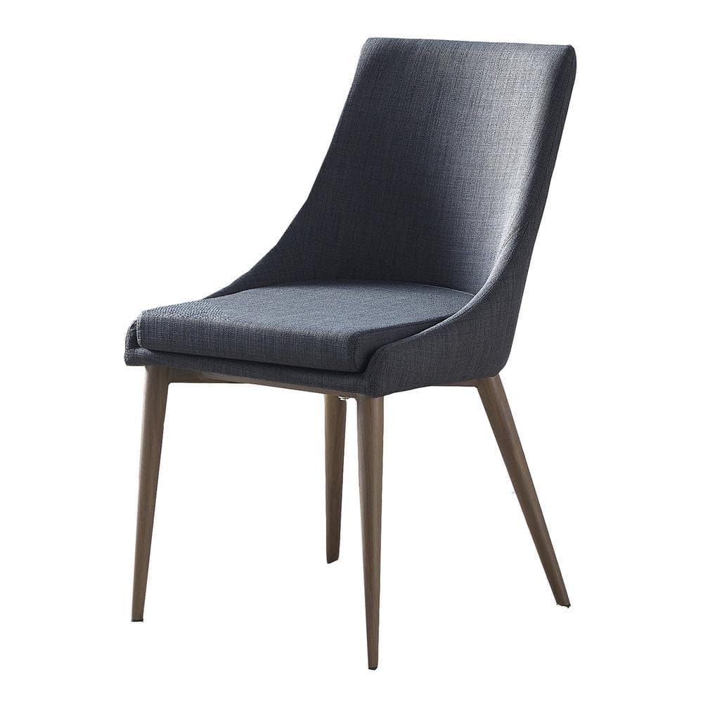 Best Master Furniture Taylor Dark Gray Side Chairs with Wood Tone Legs ...