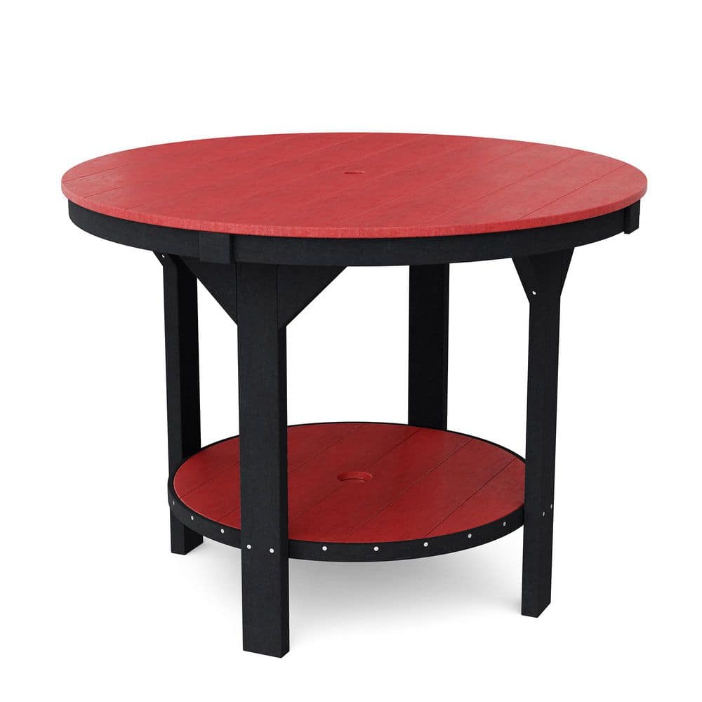 Wildridge Heritage Cardinal Red and Black HDPE Plastic Outdoor 48 in ...