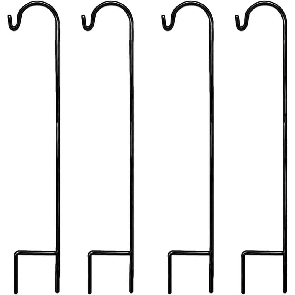 Ashman Online 48 in. Shepherd Hook (4-Pack) Shep48Hook4pkBlack - The ...