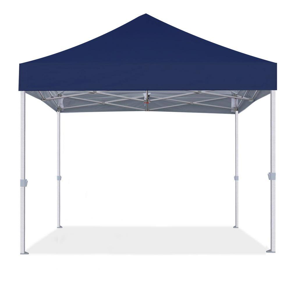 Terracemaster Commercial 8 ft. x 8 ft. Navy Blue Pop Up Canopy Tent ...