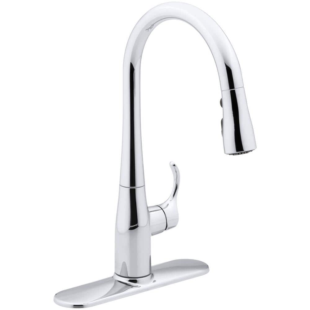 KOHLER Simplice Single-Handle Pull-Down Sprayer Kitchen Faucet in ...