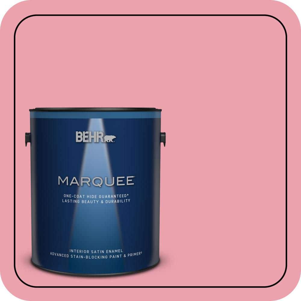 BEHR MARQUEE 1 gal. #P150-3 Pinque Satin Enamel Interior Paint & Primer ...