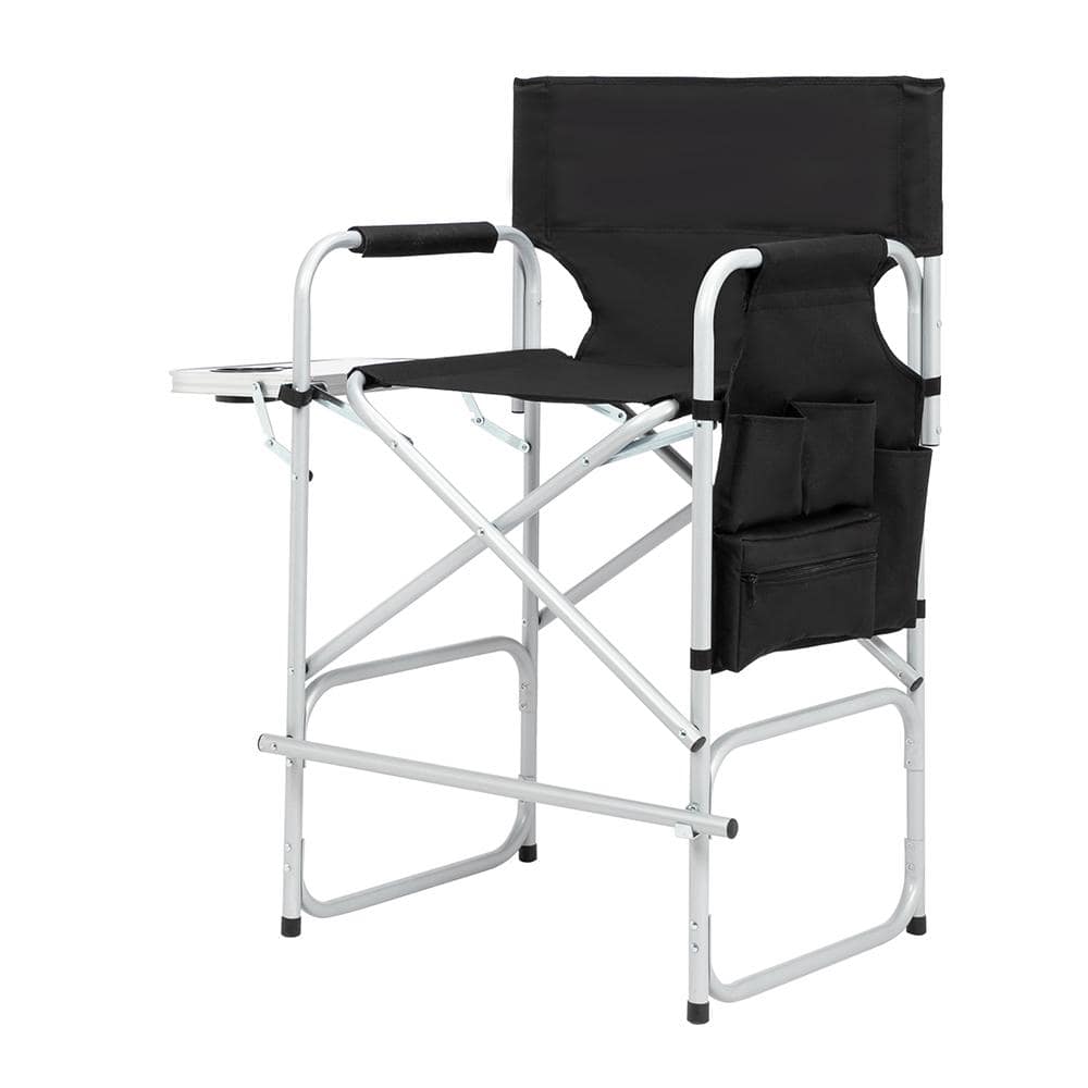 Karl home Black Cloth Iron Pipe Folding Director Chair 658309808096 ...