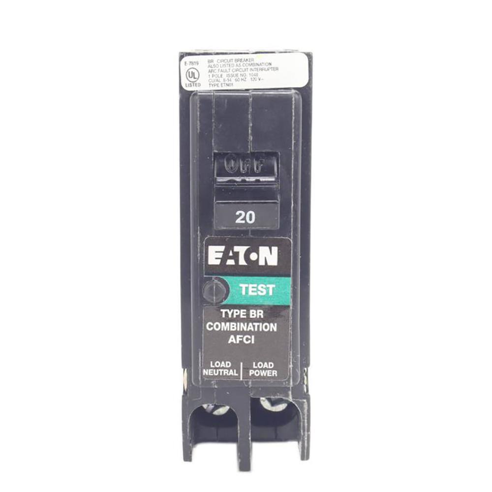 Eaton BR CAFI BR 20 Amp Single-Pole Combination Arc Fault Plug on ...