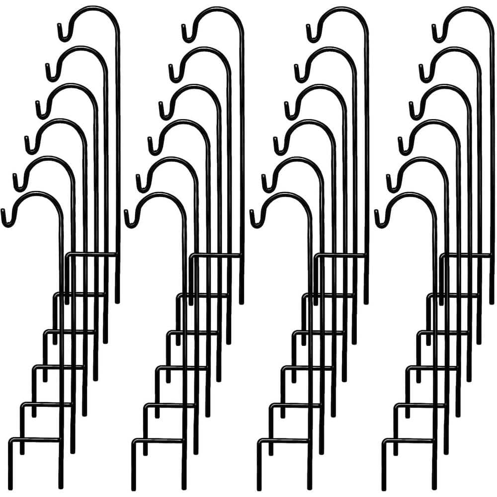 Ashman Online 35 in. Black Metal Shepherd Hook, Super Strong, Rust ...