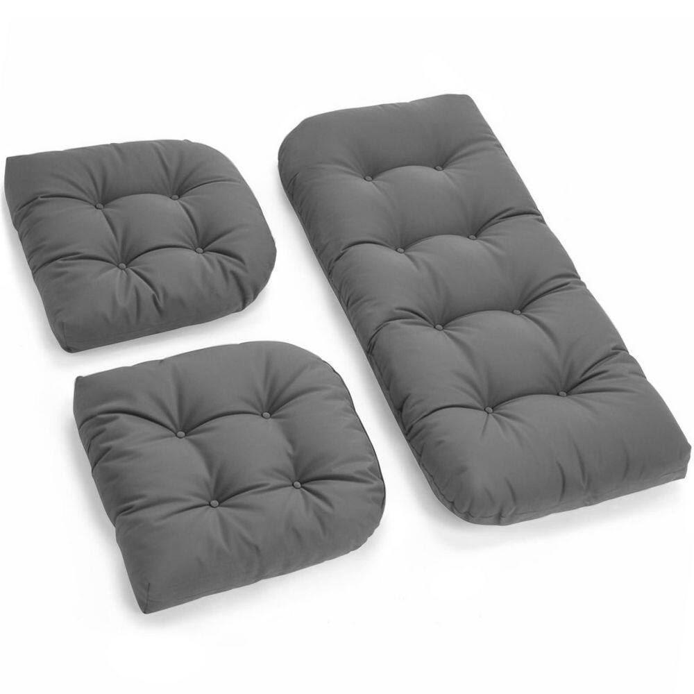 OGETFUUR 3-Piece Rectangular Outdoor Seat Cushion, All Weather Wicker ...