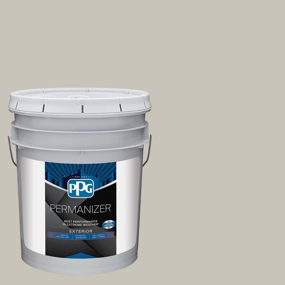 PERMANIZER 5 gal. PPG0999-2 Rabbit's Ear Satin Exterior Paint PPG0999 ...