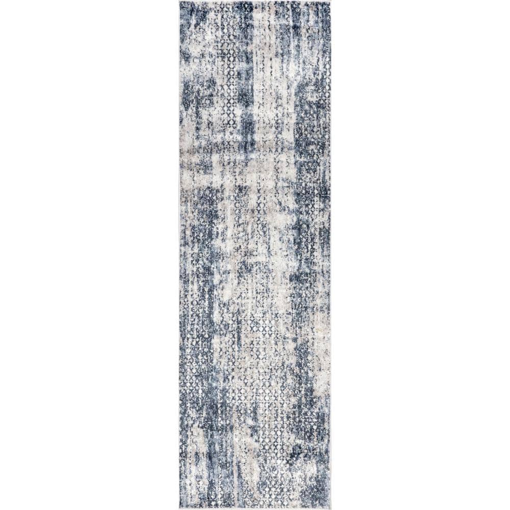 nuLOOM Taylor Blue 2 ft. x 8 ft. Abstract Runner Rug LPBL07A-2808 - The ...