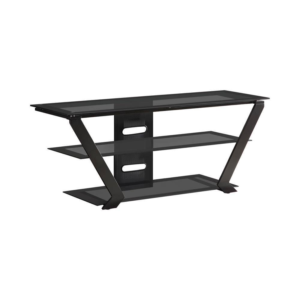 Coaster Donlyn 2 Tier TV Stand Fits TV's up to 55 in. Black 701370 ...