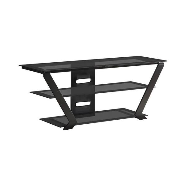 Coaster Donlyn 2 Tier TV Stand Fits TV's up to 55 in. Black 701370 ...