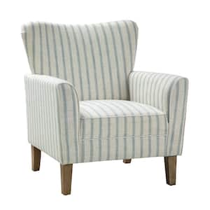 JAYDEN CREATION Rupert Transitional Navy Polyester Armchair with Flared ...