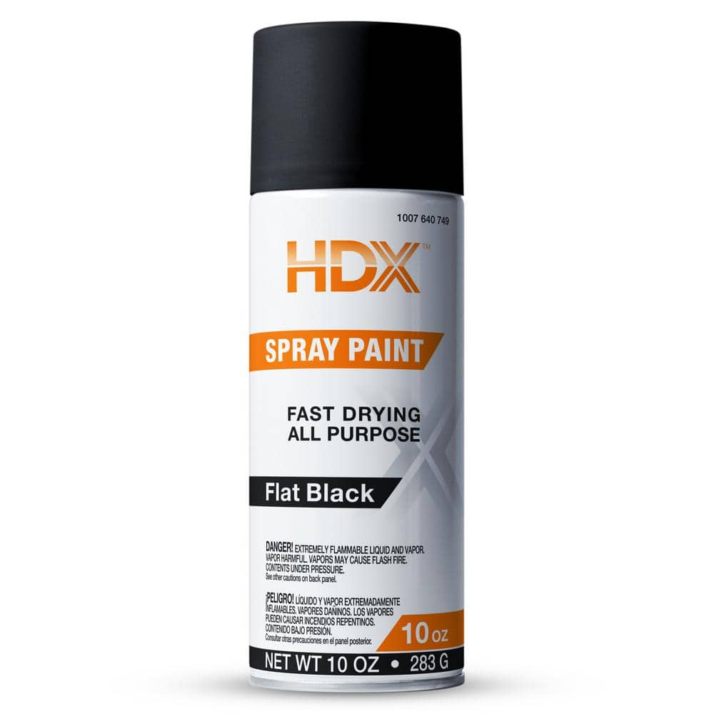 HDX 10 oz. Flat Black All Purpose Spray Paint AF79705UF - The Home Depot