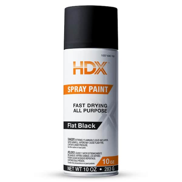 HDX 10 oz. Flat Black All Purpose Spray Paint AF79705UF - The Home Depot