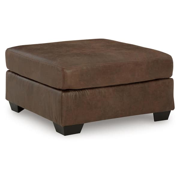 Signature DESIGN BY ASHLEY Bladen Brown Faux Leather Square Accent ...