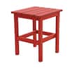 DUROGREEN Icon Bright Red Square Plastic Outdoor Side Table SST1515BR ...