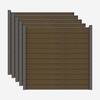 LH EP Complete Kit 6 ft. x 6 ft. Embossed Brown WPC Composite Fence ...