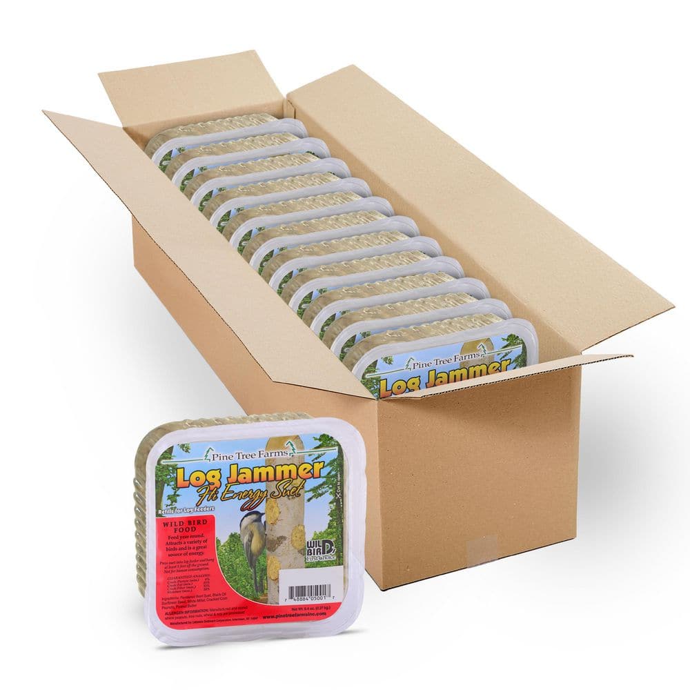PINE TREE FARMS 9.4 oz. Log Jammer Hi Energy Suet Plugs for Wild Birds ...