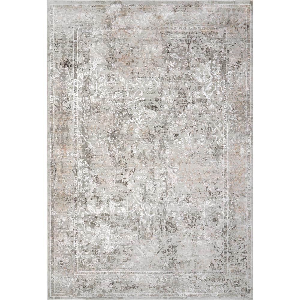 Dynamic Rugs Renaissance 9 ft. 2 in. X 12 ft. Ivory/Grey/Rust Oriental ...