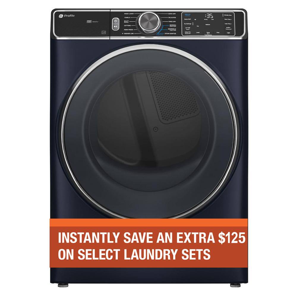 GE Profile 7.8 cu. ft. vented Electric Dryer in Sapphire Blue with ...