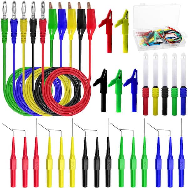 EKIEUDL 31-Piece Back Probe Lead Set Wire Piercing Probes Banana Plug ...