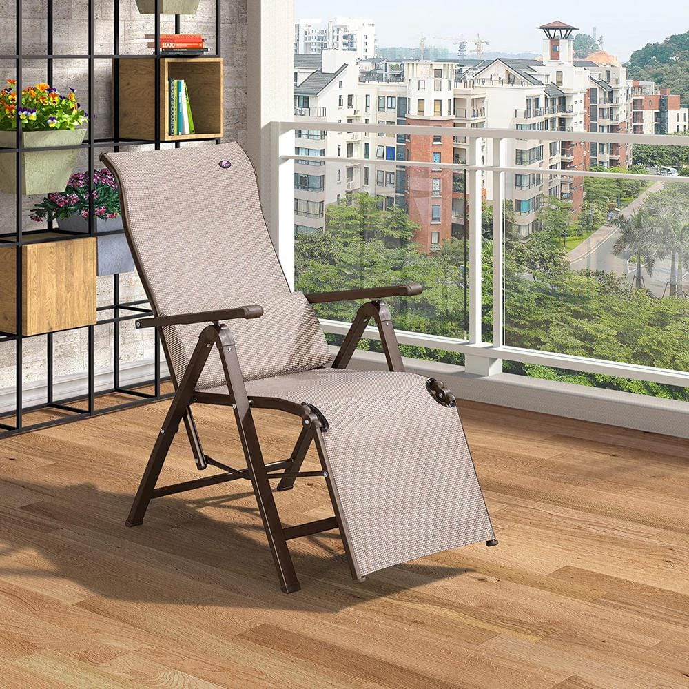PURPLE LEAF Outdoor Patio Recliner Chair Zero Gravity Wicker Rattan Lounge Folding Chair in Coffee PPLMZDRCD CF The Home Depot