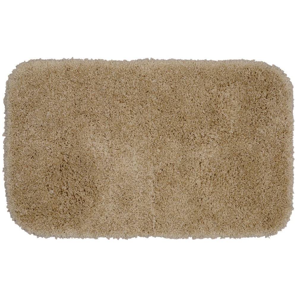 Garland Rug Serendipity Taupe 24 in. x 40 in. Washable Bathroom Accent ...