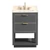 Avanity Allie 25 in. W x 22 in. D Bath Vanity in Gray with Gold Trim ...
