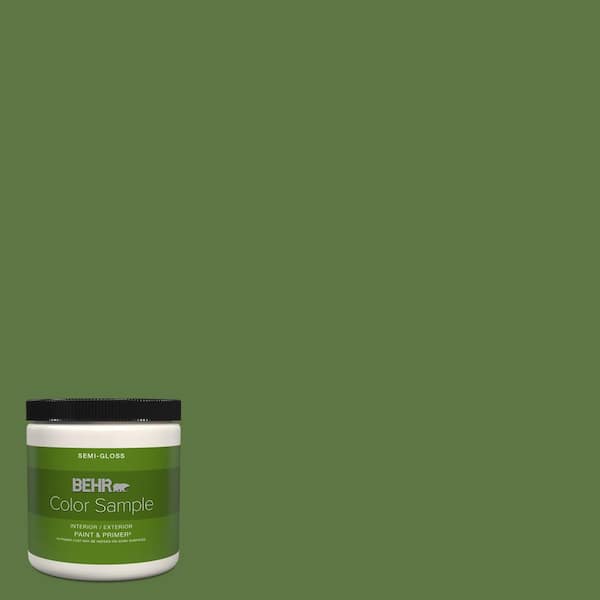 BEHR PREMIUM PLUS 8 oz. #420D-7 Dill Pickle Semi-Gloss Interior ...