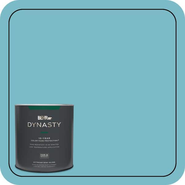 BEHR DYNASTY 1 qt. #M470-4 Azure Lake Semi-Gloss Enamel Exterior Stain ...