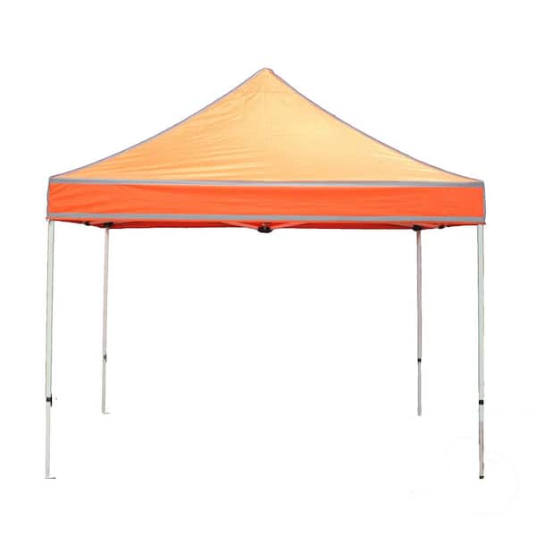King Canopy Athena 10 ft. x 10 ft. Hi-Vis Orange Cover White Frame ...