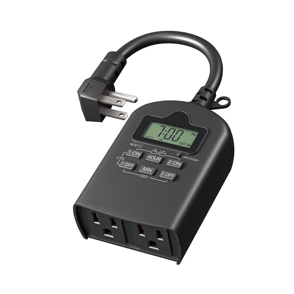 DEWENWILS 24-Hour Outdoor Digital Countdown and Random Mode Timer with ...