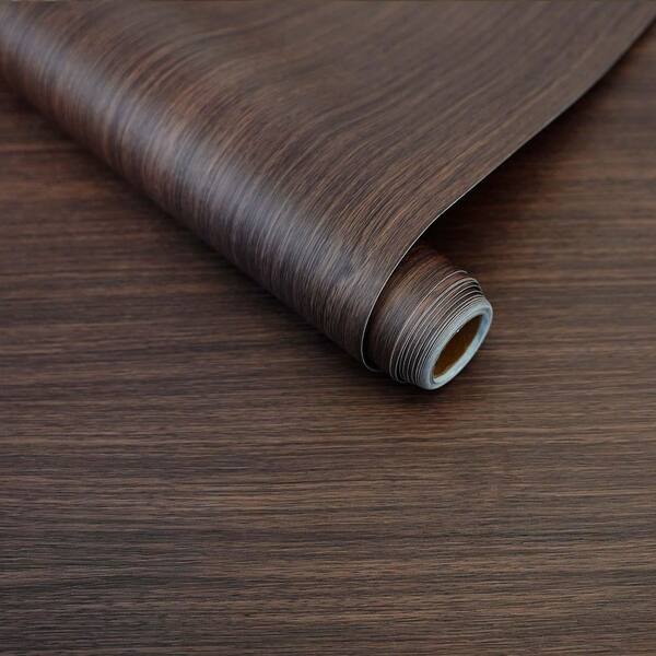 Have a question about Vintage Brown Wood Grain Peel and Stick Wallpaper ...