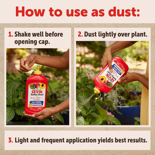 Sevin 1.25 lb. Sulfur Dust for Plant and Garden Insects and Diseases ...