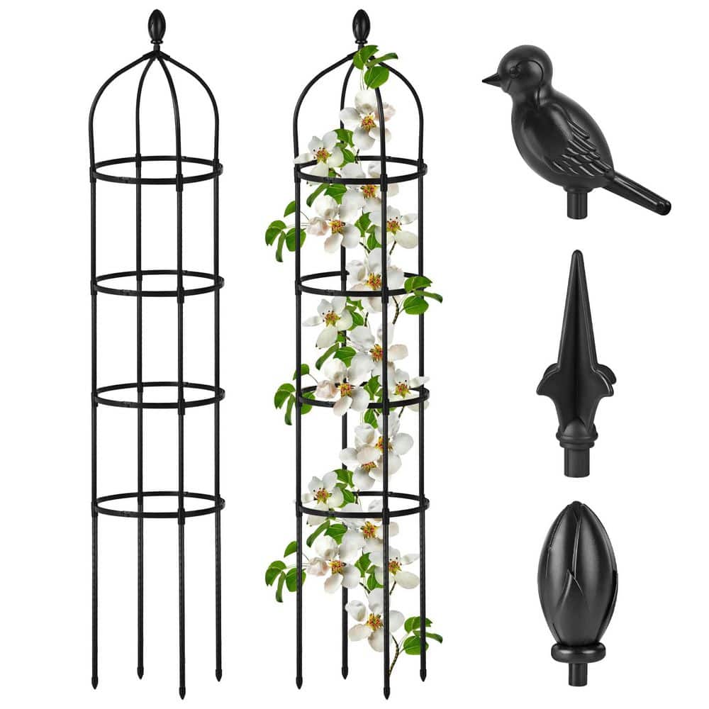 OGETFUUR 6 ft. H Rose Bush Round Trellis for Pots Rustproof Metal ...