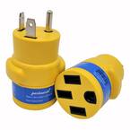 AC WORKS Plug Adapter 15 Amp Household Plug to 20 Amp T-Blade Female ...