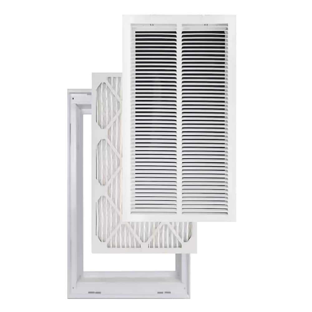 Venti Air 14 in. Wide x 25 in. High Return Air Filter Grille with MERV ...