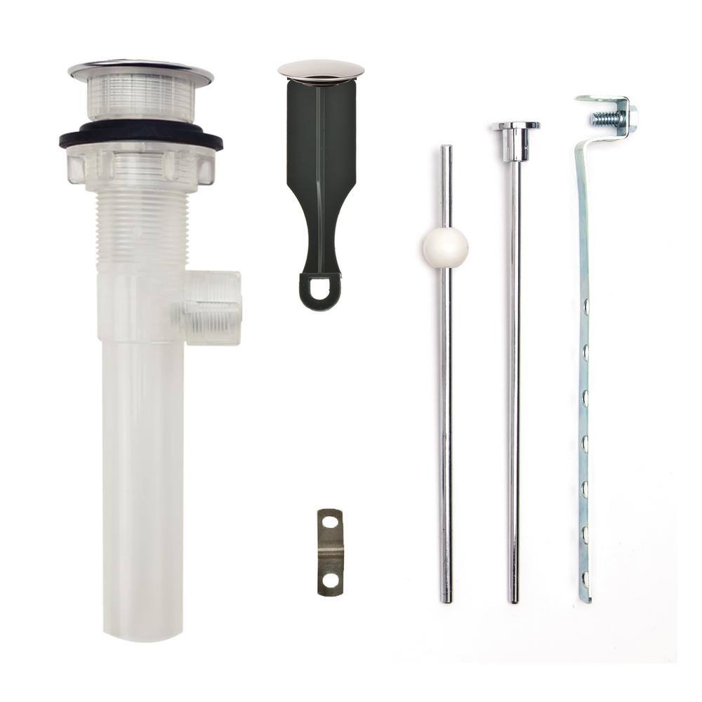 PF WaterWorks Bathroom Pop-Up Drain with Ball Rod, Transparent ABS Body ...