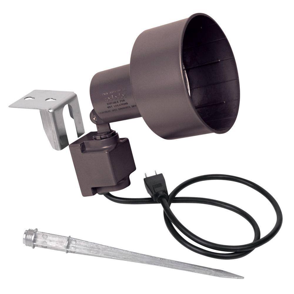 Red Dot 150-Watt Silver Contemporary Outdoor Landscape Spot Light Kit ...