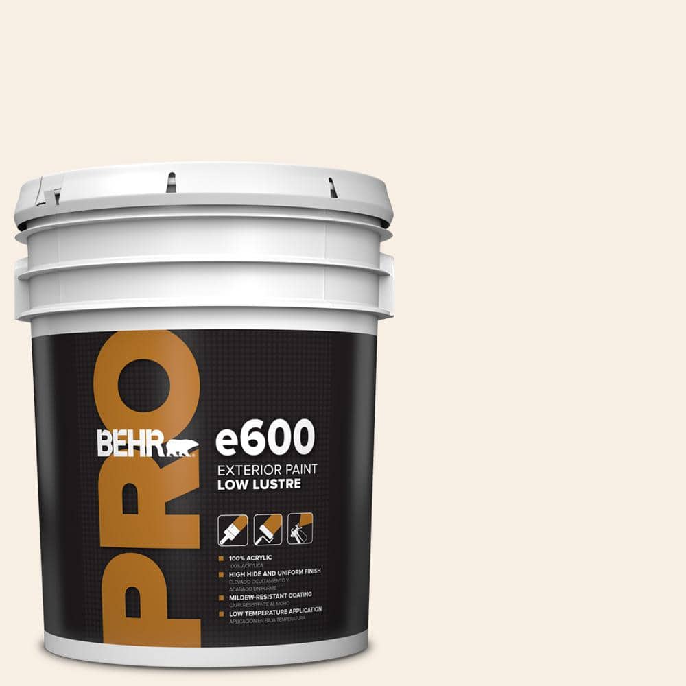 BEHR PRO 5 gal. #ECC-50-2 Rustic Cream Low Luster Exterior Paint ...