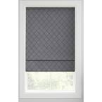 Eclipse Darien Grey Cordless Blackout Polyester Roman Shade 36 in. W x ...