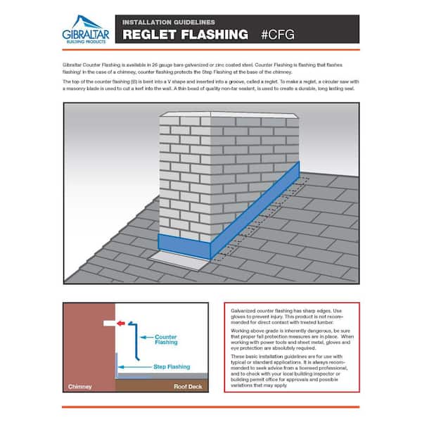 Gibraltar Building Products 7 in. x 10 ft. Steel Reglet Chimney ...