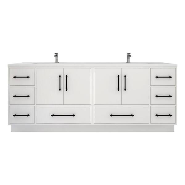 BV Better Vanity Victoria 84 in. W x 20 in. D x 35 in. H Double Sink ...