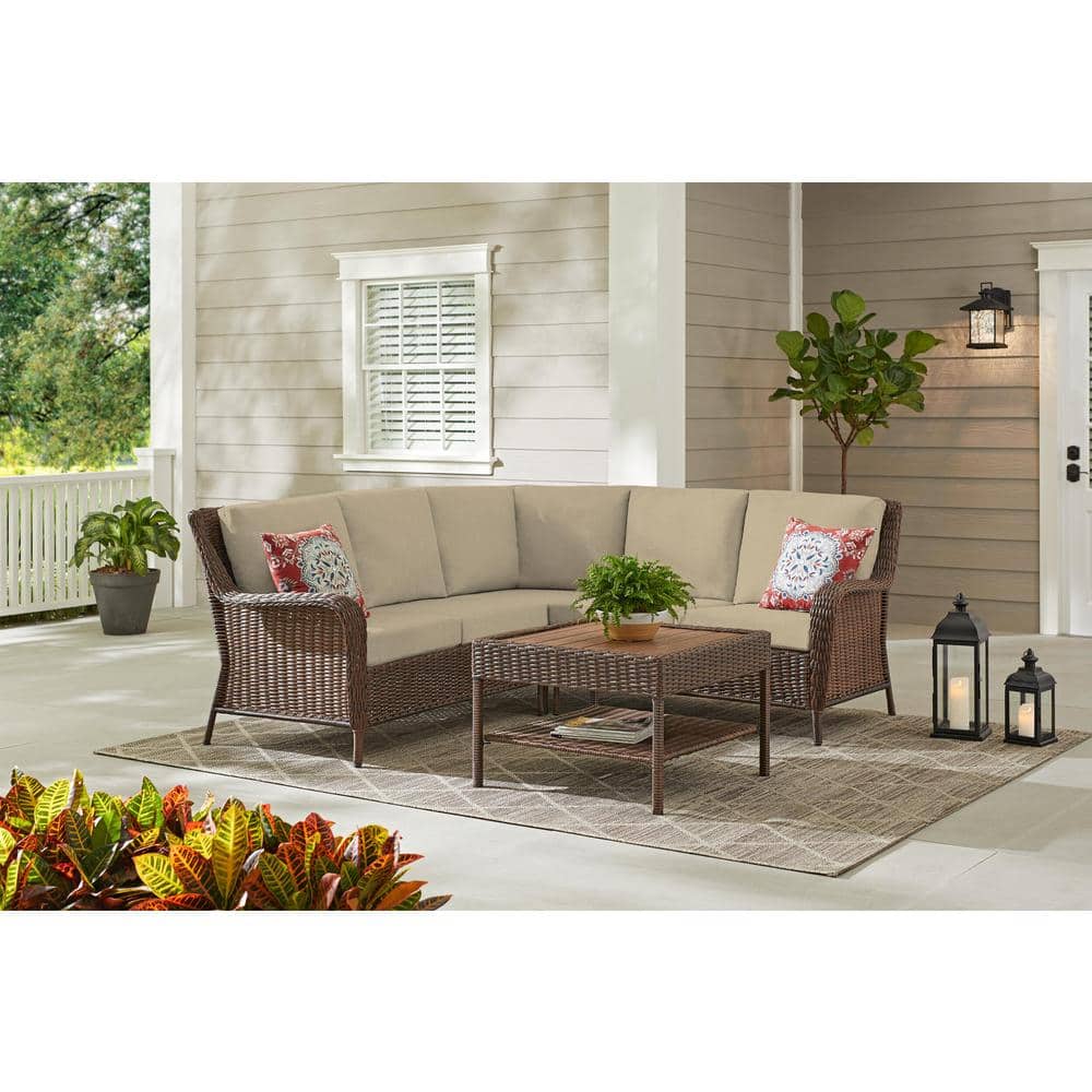 Have a question about Hampton Bay Cambridge 4-Piece Brown Wicker ...