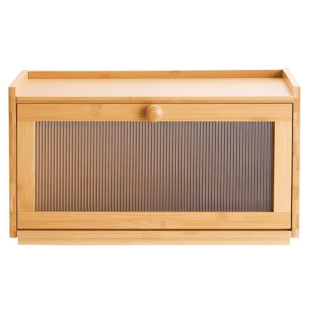 Reviews for SKYSHALO Large Bamboo Bread Box for Kitchen Counter ...