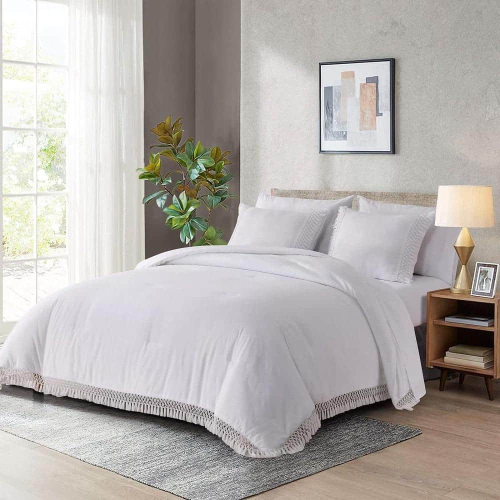 Shatex 7 Piece All Season Bedding King Size Comforter Set, Ultra Soft ...