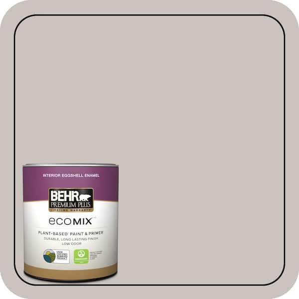 BEHR PREMIUM PLUS 1 qt. #N140-2 Chicago Fog Eggshell Enamel EcoMix ...