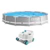 Intex 12 ft. x 30 in. Prism Frame Above Ground Round Swimming Pooland ...