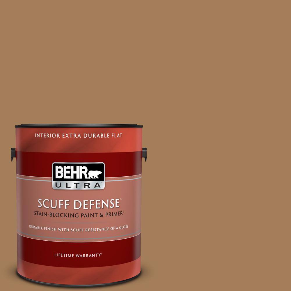 BEHR ULTRA 1 gal. #270F-6 Fudge Truffle Extra Durable Flat Interior ...